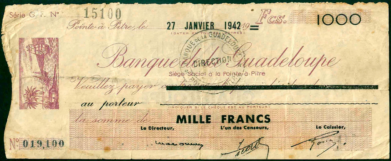 Un « chèque-billet » de 1000 francs ! - biFyc